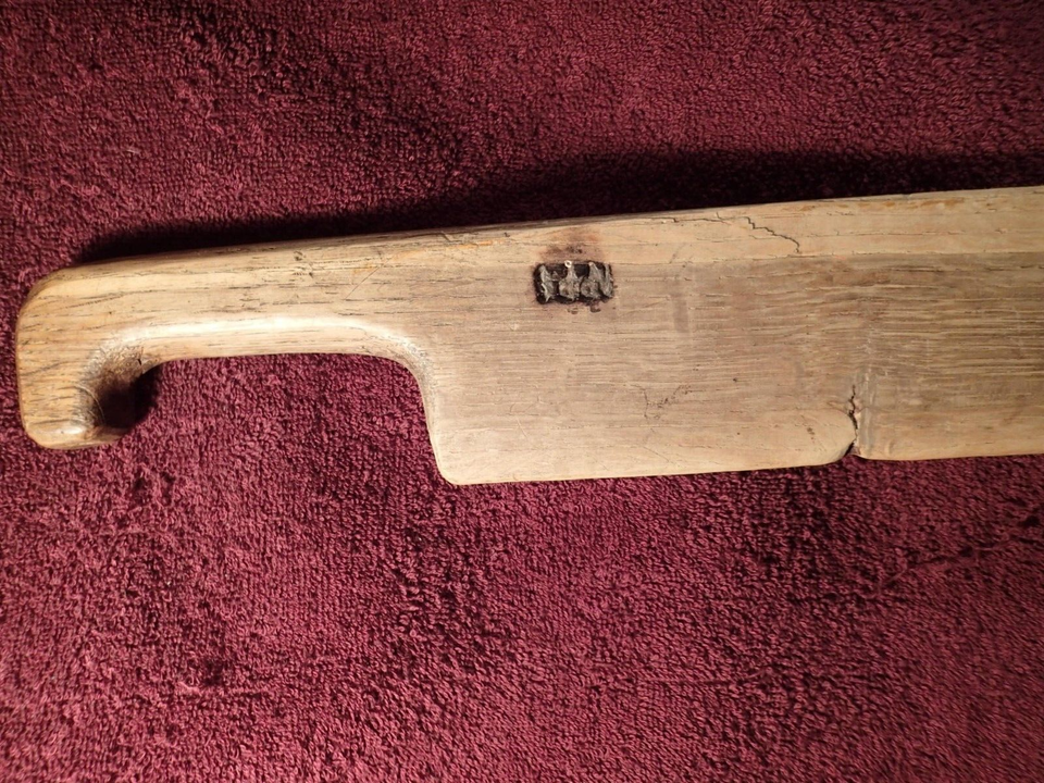 ANTIQUE HANDMADE SIGNED WOOD LINEN FLAX SWORD BEATER SWEDEN SWEDISH | eBay