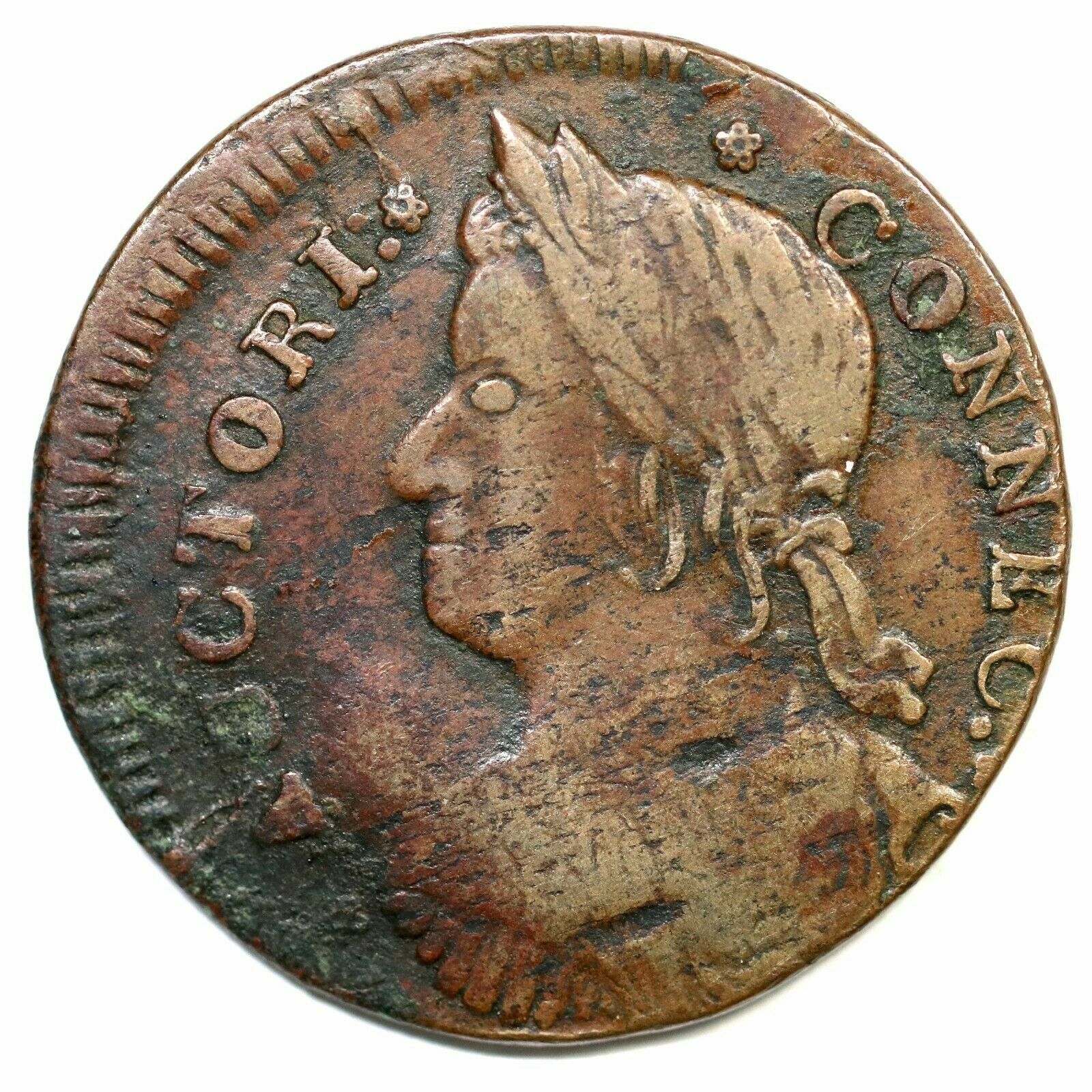 1787 33.36-T.2 R-2 Slighty O/C Connecticut Colonial Copper Coin | eBay