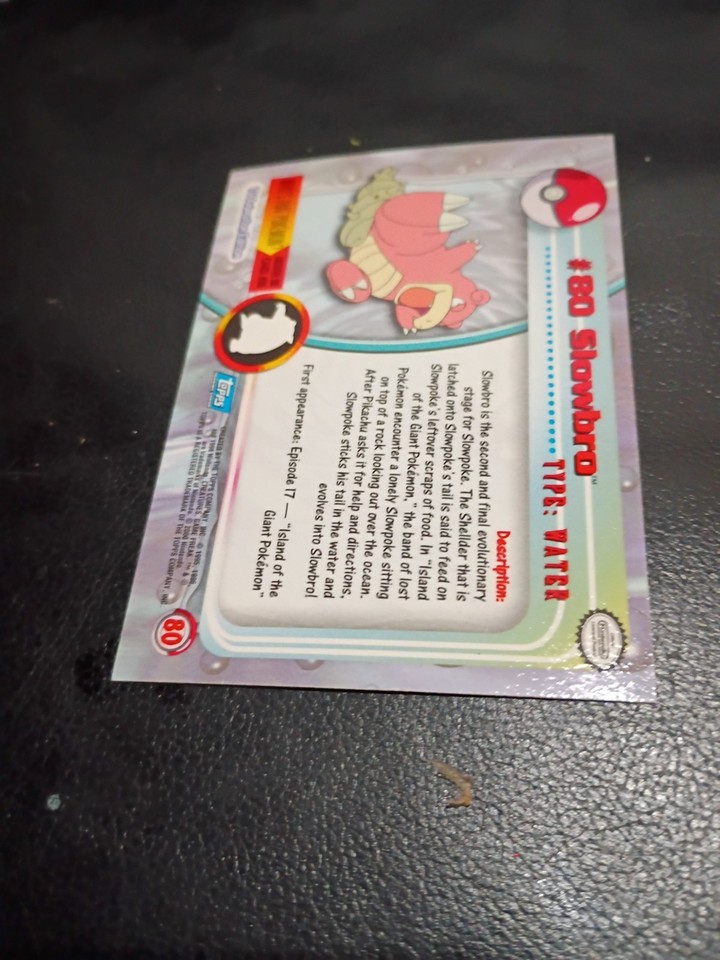 Topps Pokémon Card TV Series 2 Chrome Foil Blue Logo 1st Edition #80 ...