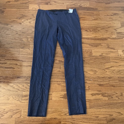 Zanetti Blue Plaid dress pants Men’s Size 38, 100% Wool | eBay