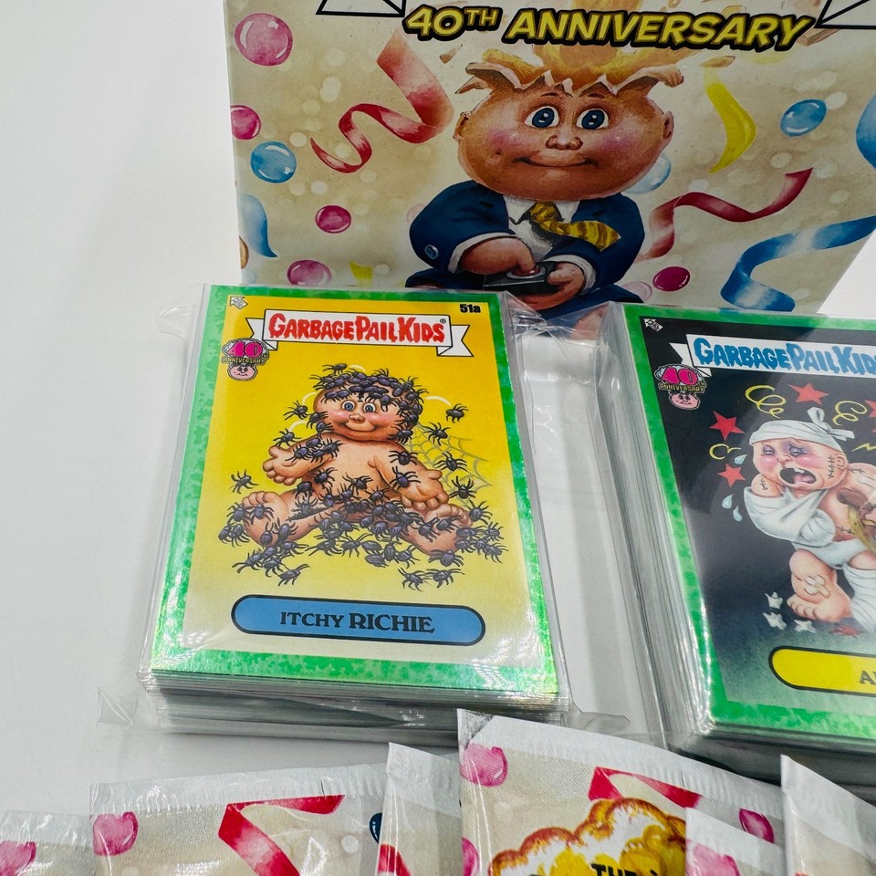 Garbage Pail Kids Worst 40th Booger Green a Name 100 Card Set Wrappers ...