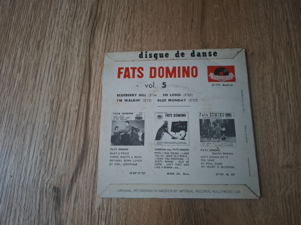 EP ROCK & ROLL FATS DOMINO "BLUEBERRY HILL" 1960 FRENCH | eBay