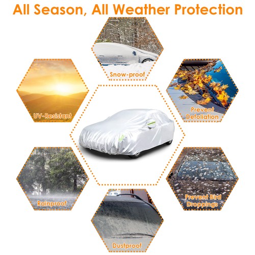 Waterproof Car Cover Outdoor UV Rain Snow All Weather Full Coverage ...