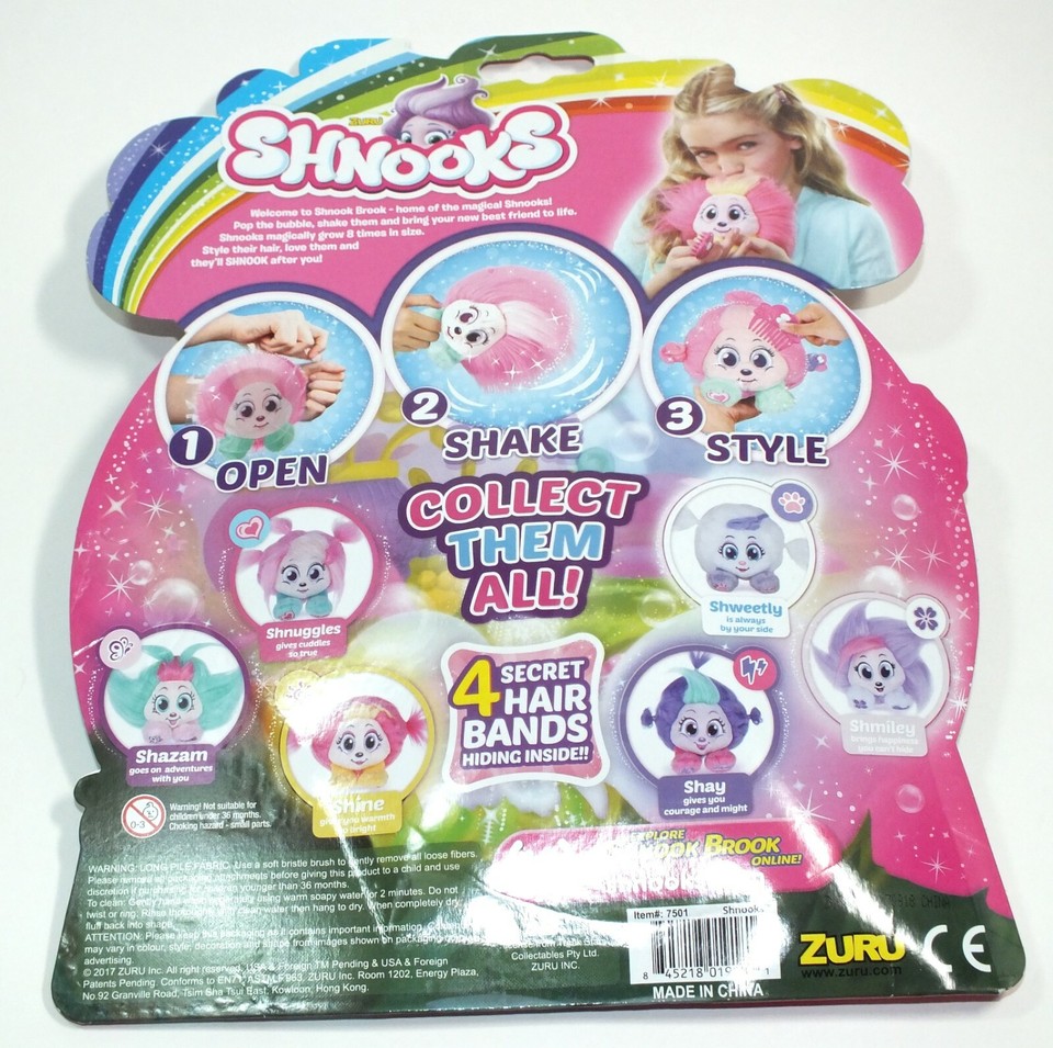 Zuru Shnooks Plush Animal From Bubble To Best Friend Troll Like Hair ...