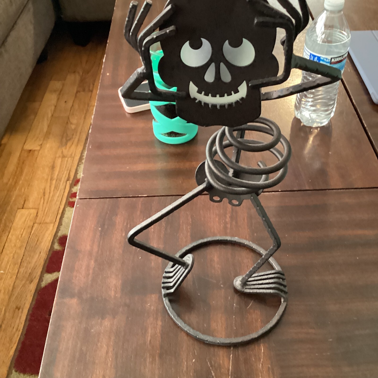 Partylite 15" Mr. Bones Skeleton Halloween Wrought Iron Tealight Candle ...