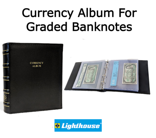 1 Certified Graded Banknotes Currency Album PMG/PCGS w 20 Clear Pages ...