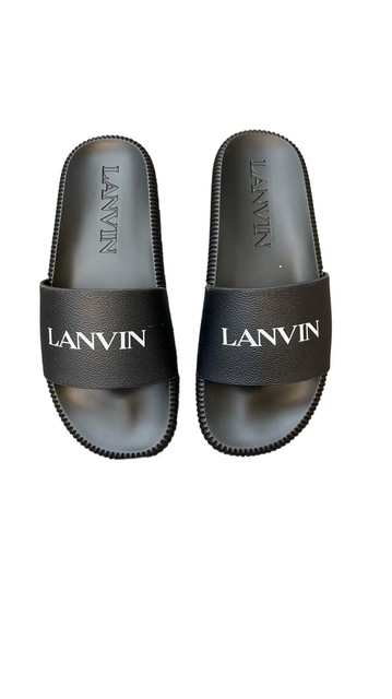 Lanvin Arpege Slides Mens black Size 45 for sale online | eBay