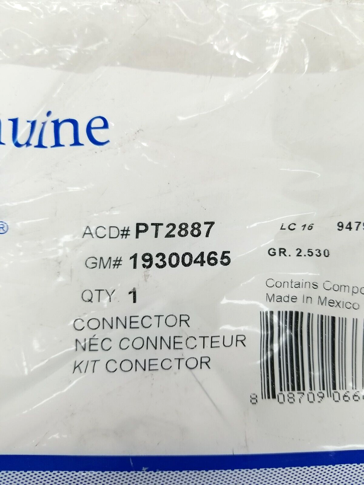 ACDelco 4 Terminal Multi-Purpose Wire Connector ACD PT2887 GM 19300465 ...
