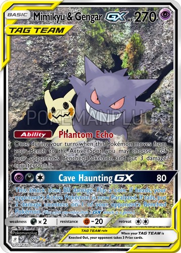 Mimikyu Gengar Non Holo Pokemon Card VMAX EX GX ACG V Star custom | eBay