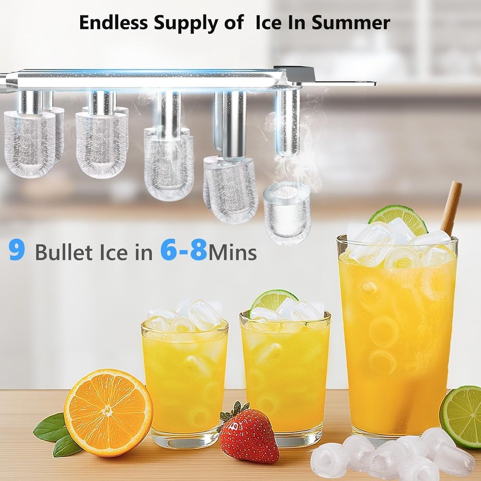 Water Dispenser with Ice Maker Function, Top Loading Hot and Cold Water ...
