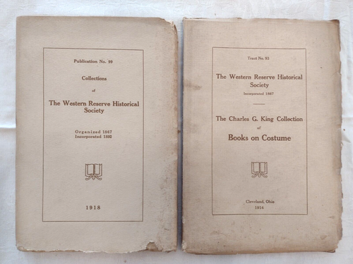 Western Reserve Historical Society No 99 Collections & No 93 Books on ...