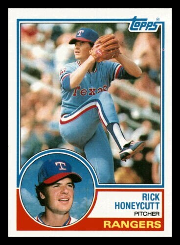 1983 Topps Rick Honeycutt #557 Pitcher Texas RANGERS FREE shipping | eBay