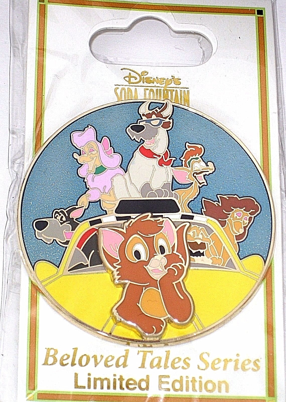 RARE LE 300 DSF Disney Pin Beloved Tales Oliver Company Cat Dog Dodger ...