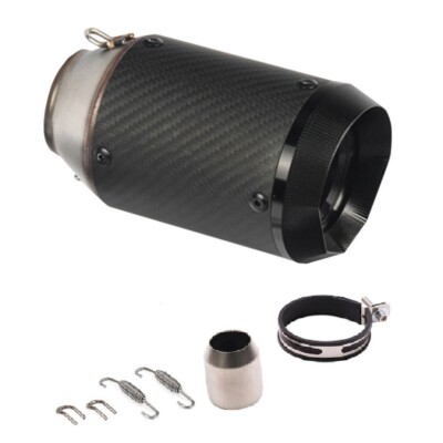 Universal Motorcycle Bike Slip on 160mm Carbon Fiber Exhaust Muffler ...