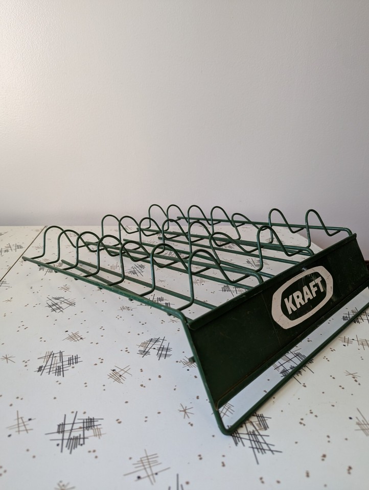 Kraft Store Display Advertising Rack Shelf Green Back End Cut Off | eBay