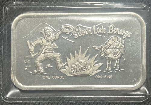 Vintage Silver Lode Bonanza 1oz .999 Silver Art Bar | eBay