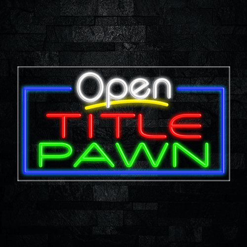 Title Pawn LED Neon Sign 33"L x 18"H #35893 | eBay