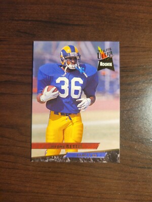 1993 Fleer Ultra Football Jerome Bettis Rookie Los Angeles Rams #232 ...