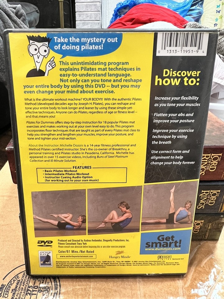 Pilates for Dummies (DVD, 2001) Michelle Dozois 13131195194| eBay
