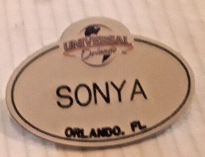 SONYA- UNIVERSAL STUDIOS NAME TAG BADGE ORLANDO,FL-HARRY POTTER | eBay