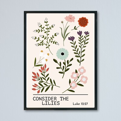 A4 Bible Verse Print, Scripture Prints, Christian Wall Art, Religious ...