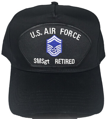 USAF AIR FORCE SENIOR MASTER SERGEANT SMSgt RETIRED INSIGNIA HAT CAP ...
