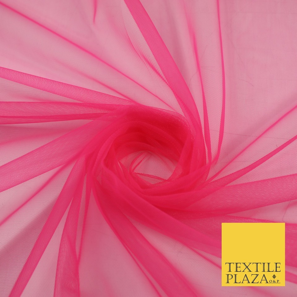 OVER 90 COLOURS - Soft Plain Sheer Tulle Net Fabric Tutu Fairy Veil ...