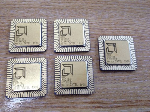 Lot of 1pc AMD R80186 8MHz RISC Microprocessor GOLD CPU VINTAGE | eBay UK