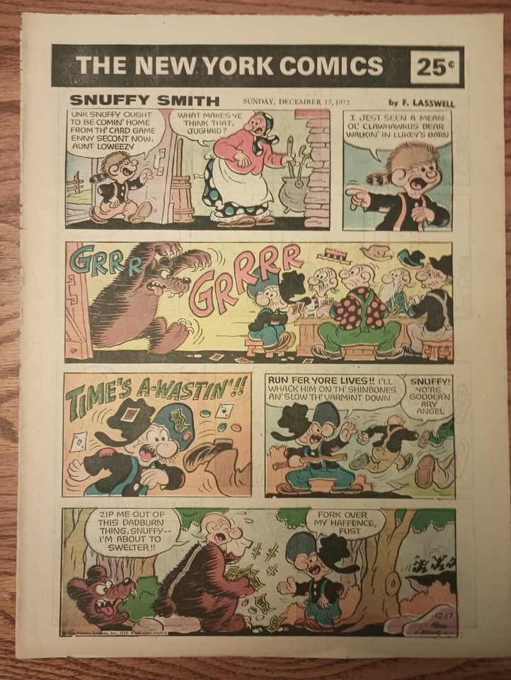 Snuffy Smith by Fred Lasswell - 53 mostly tabs from 1967 to 1973 | eBay
