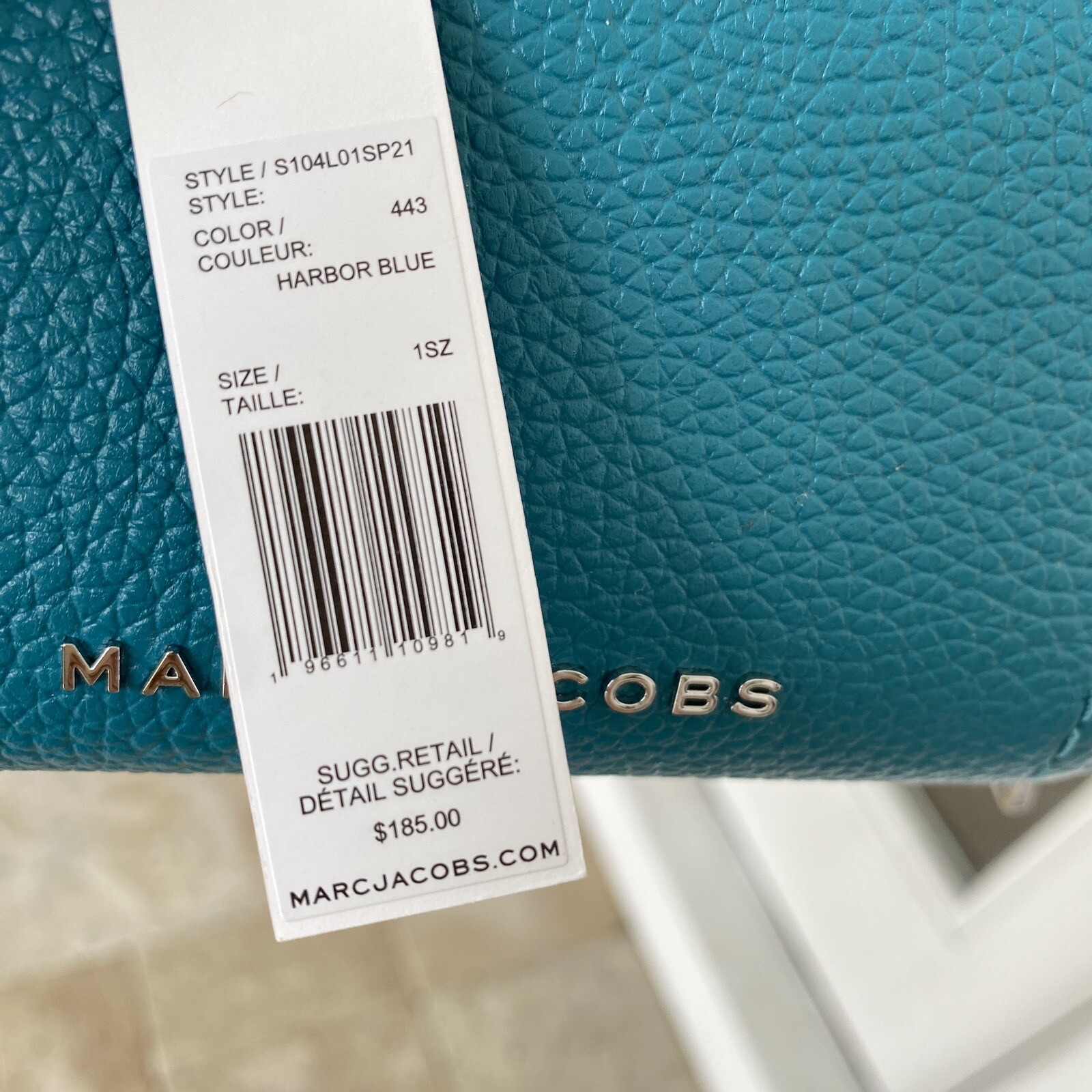 NWT Marc Jacobs Leather Bifold wallet Harbor Blue | eBay Australia