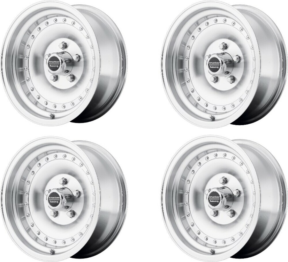 Set 4 American Racing AR61 Outlaw I 15x10 5x5 Machined Wheels 15" -38mm ...