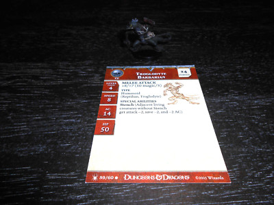 Troglodyte Barbarian D&D Miniature Underdark mini Dungeons Dragons ...