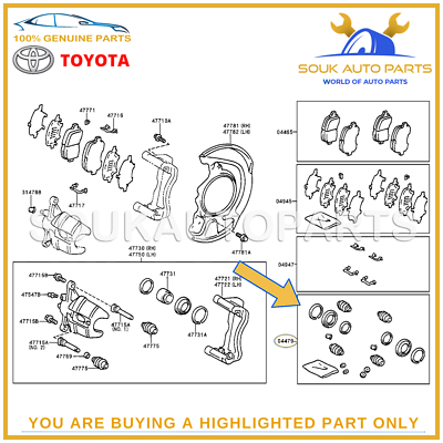 04479-33130 Genuine Toyota CYLINDER KIT, DISC BRAKE, FRONT 0447933130 ...