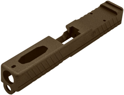 Glock 19 Burnt Bronze Combat Windowed RMR Slide for G19 Angled ...