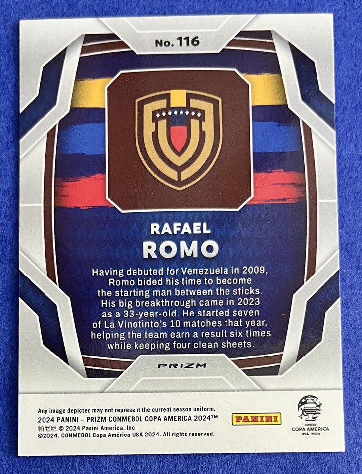 Rafael Romo 2024 Panini Prizm COPA America SILVER PULSAR Rookie #116 ...