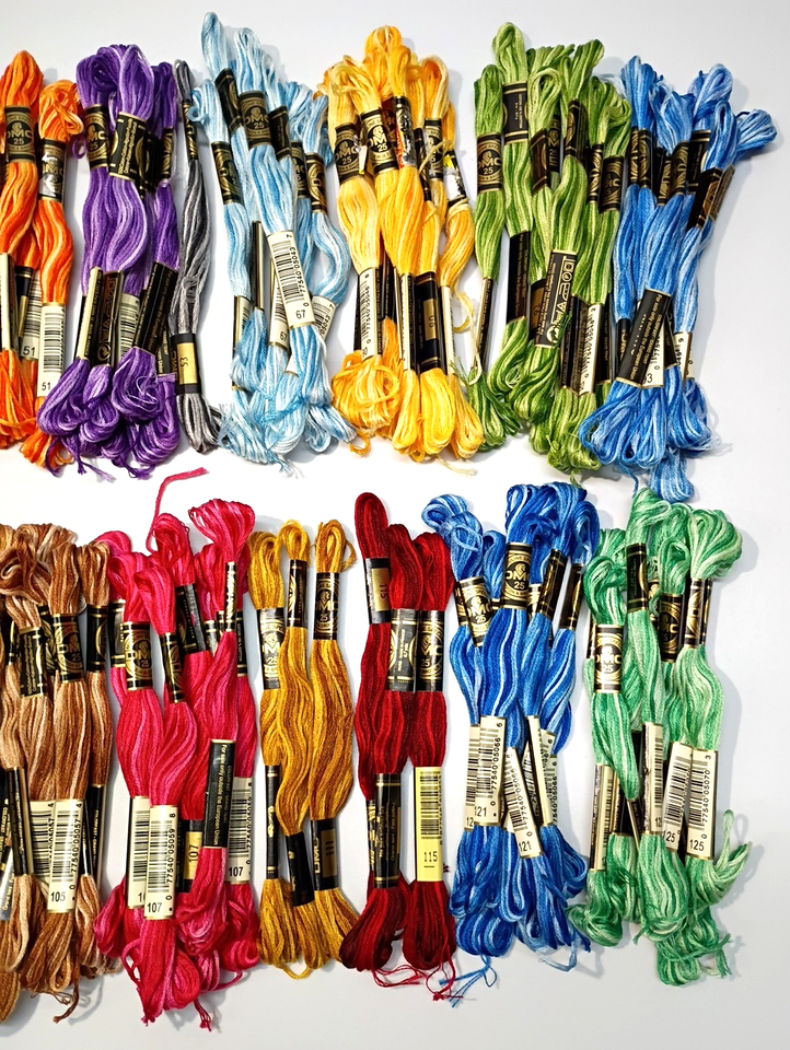 DMC Lot Of 100+ Skeins Variegated Embroidery Floss/Thread (Vintage ...