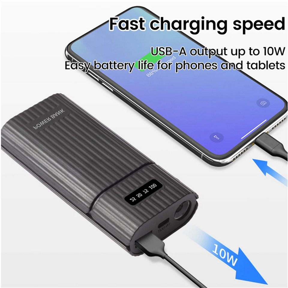 Black 18650/21700 Battery Charger Adapter DIY Free Welding Power Bank ...