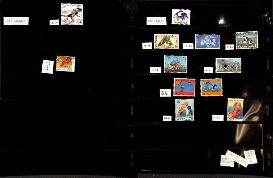 New Zealand Stamp Collection on 32 Pages, Neatly Identified on Vario ...