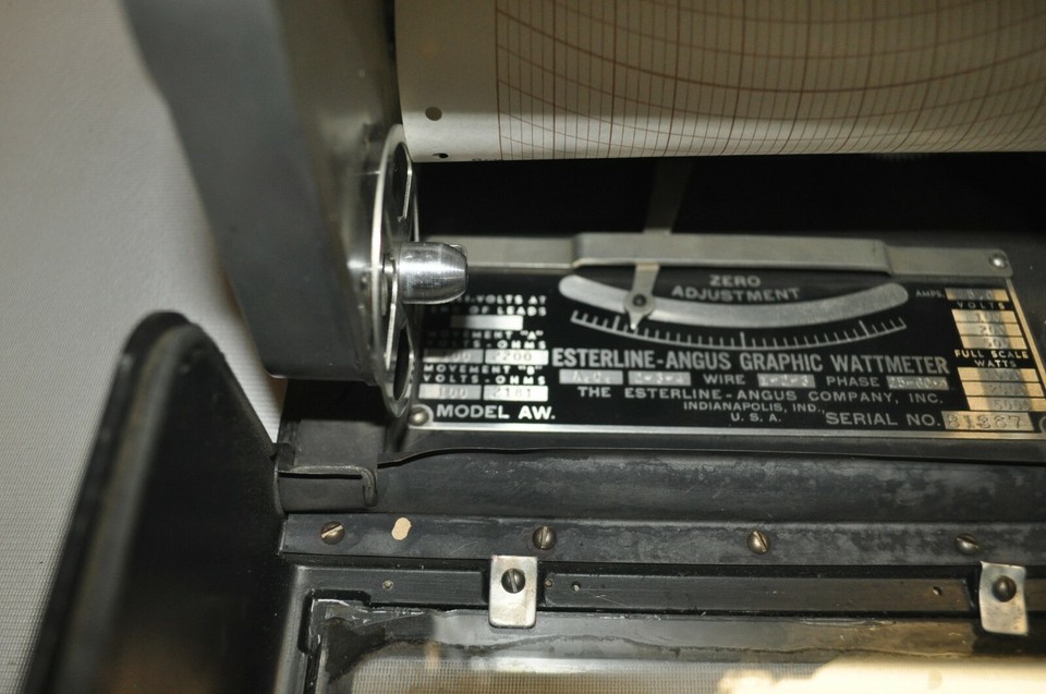 Esterline Angus AW Vintage Graphic Recorder DC Ammeter 0-400 FREE ...