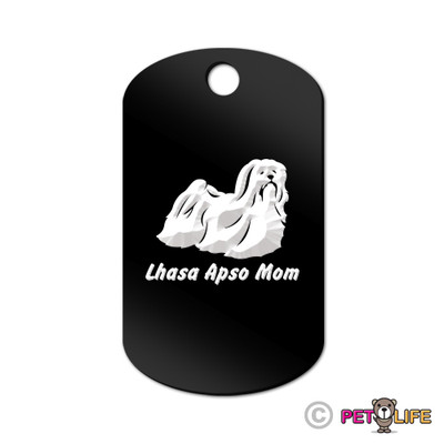 Lhasa Apso Mom Engraved Keychain GI Tag dog Many Colors | eBay