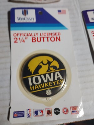 1 New In Package Iowa Hawkeyes University Button/Pins.Catlin CLARK. | eBay