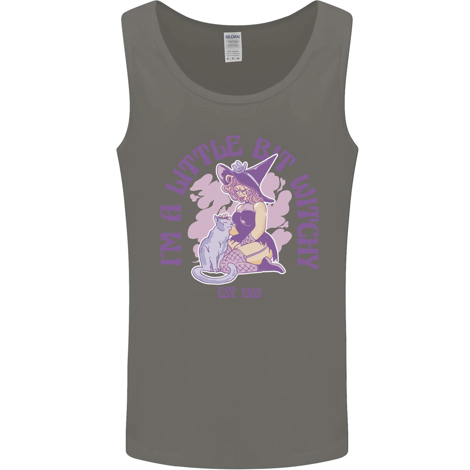 A Little Style Witch Fun Halloween Witch Cat Man Sleeveless T-Shirt | eBay