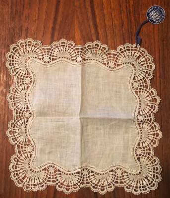 VINTAGE DENTELLE HANKY HANDKERCHIEF NEW WITH TAG | eBay