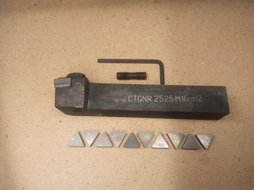 Lathe turning tool holder CTGNR 2525 М16-H2, (25mm*150mm) +10pcs ...
