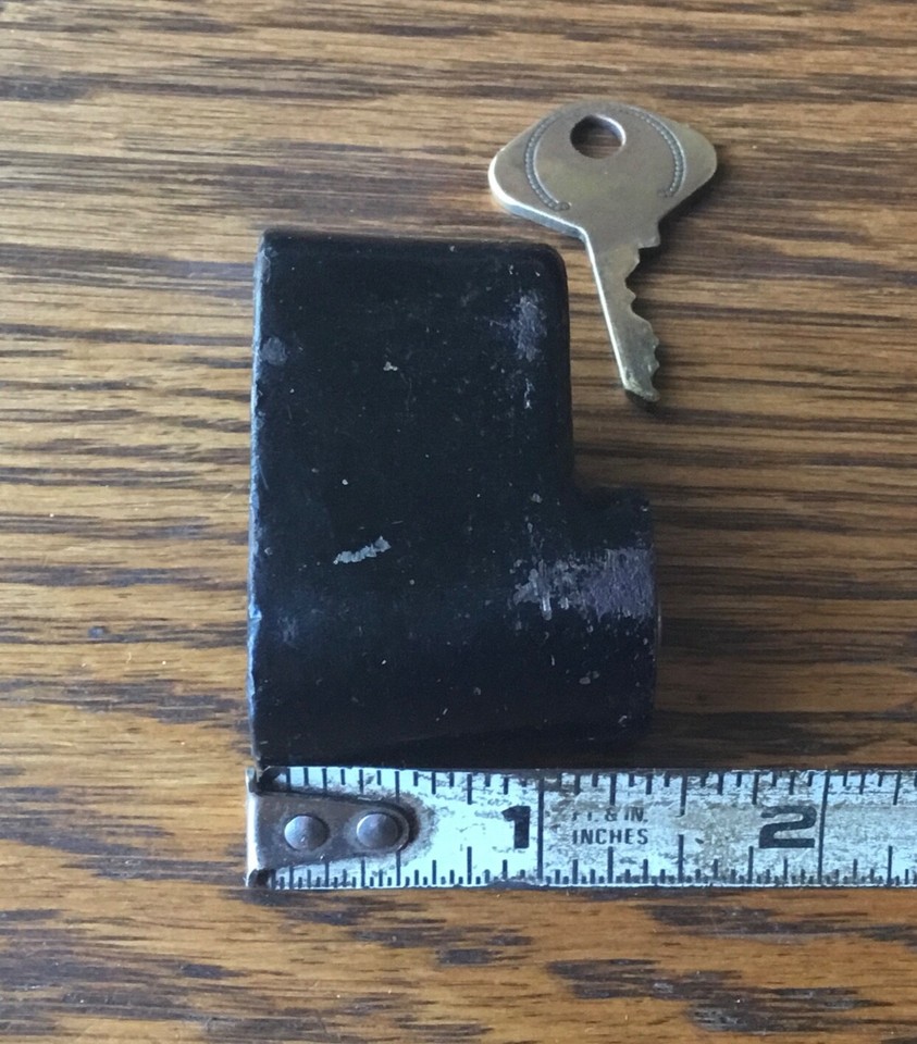 1930s 1940s Ford SPARE TIRE LOCK w/BRIGGS KEY vtg accessory- | eBay