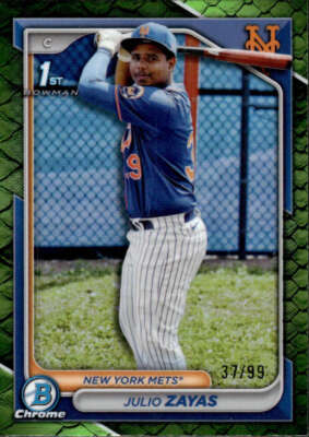 JULIO ZAYAS RC 2024 Bowman Chrome Prospects /99 Reptilian Green #BCP-1 ...