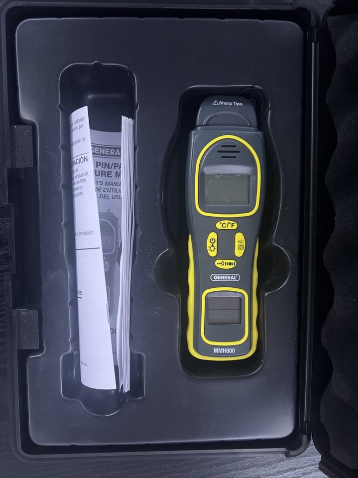 General MMH800 - Pin/Pinless Moisture Meter with Temp/RH | eBay