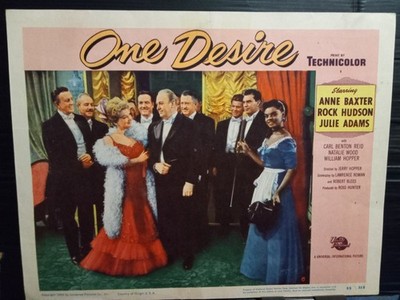 Lobby Card 1955 ONE DESIRE Anne Baxter Carl Benton Reid elegant ...