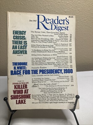 Readers Digest June 1980: Energy Crisis, Race For President, Behind CBS ...