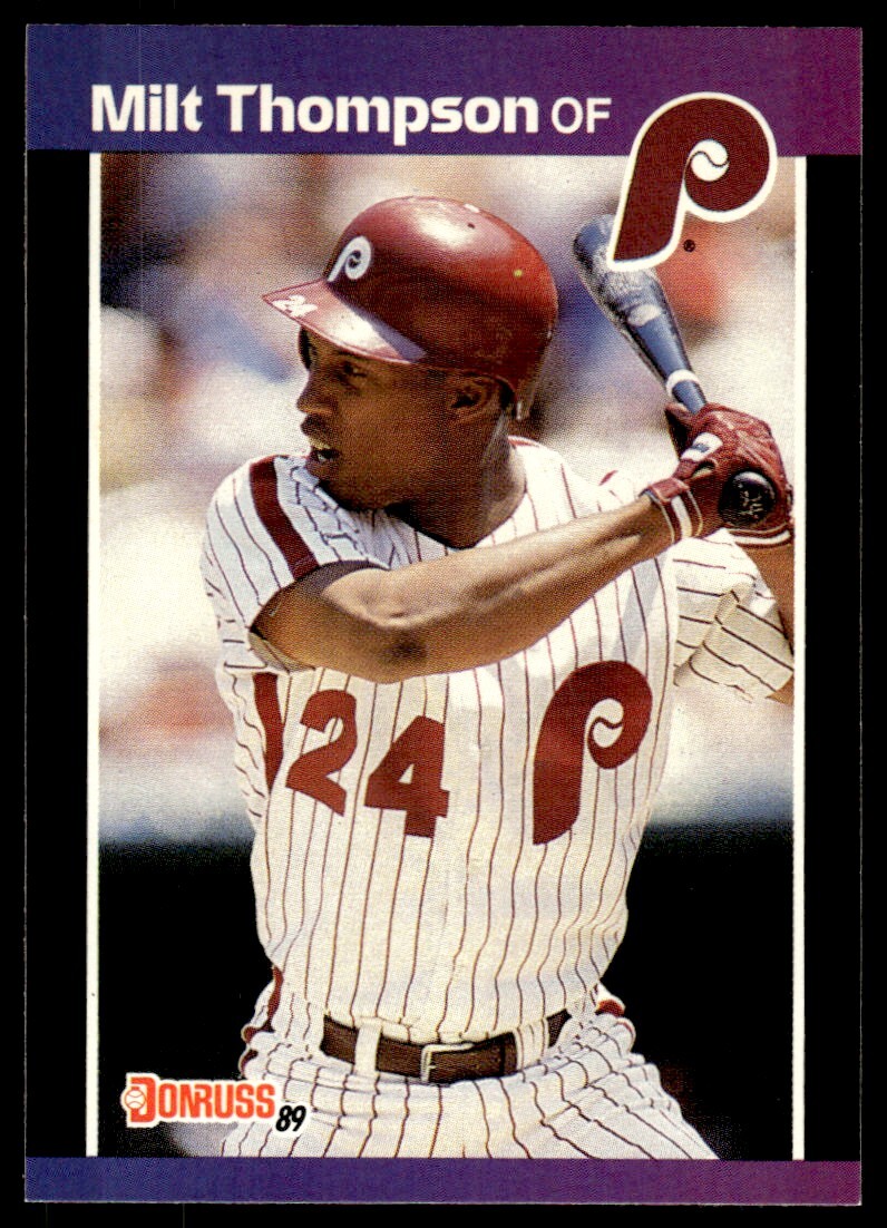 1989 Donruss Baseball Card Milt Thompson Philadelphia Phillies #313 | eBay